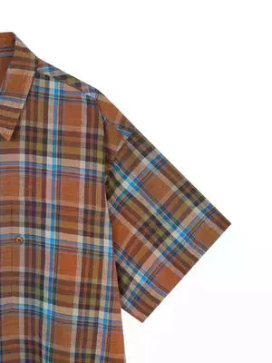STUDIO TOMBOY Check-print Short-sleeve Shirt