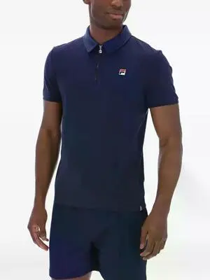 FILA Ettore Logo-patch Zip-fastening Polo Shirt