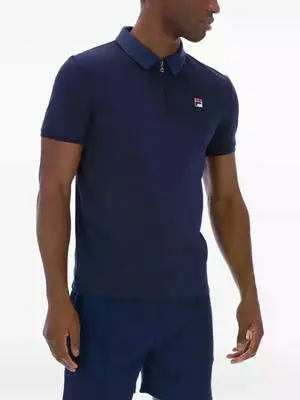 FILA Ettore Logo-patch Zip-fastening Polo Shirt