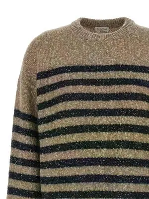 Brunello Cucinelli Sequin-embellished Striped Sweater