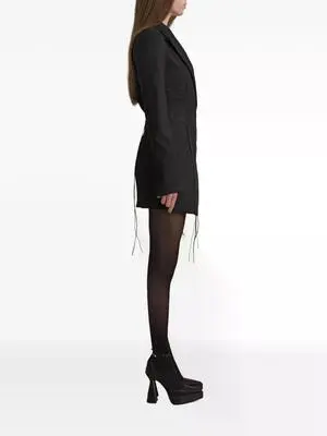 CONTESSA MILLS Leather Lace-up Mini Dress