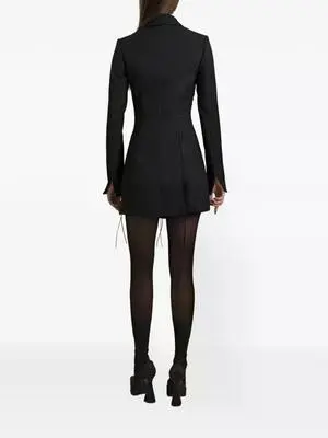 CONTESSA MILLS Leather Lace-up Mini Dress