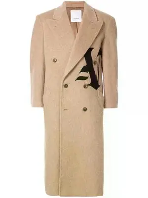 PORTS V Double-breasted Logo Coat