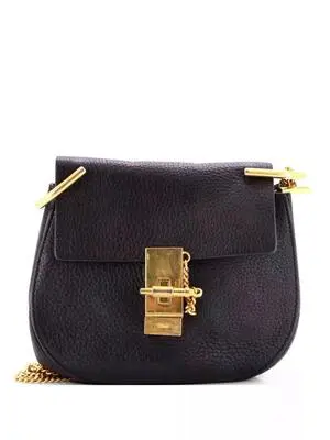 Chloé Drew Leather Mini Crossbody Bag - Black