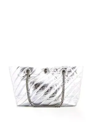 Balenciaga Crush Carry All Chain Quilted Leather Medium Tote Bag