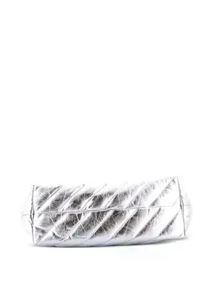 Balenciaga Crush Carry All Chain Quilted Leather Medium Tote Bag