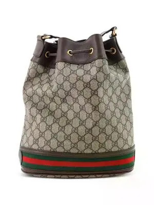 Gucci Ophidia Gg Coated Canvas Medium Bucket Bag