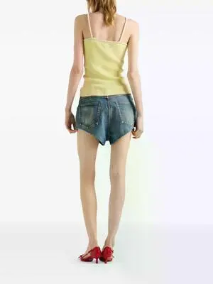 Prada Cotton Bouclé Top With Decorative Embroidery - Yellow