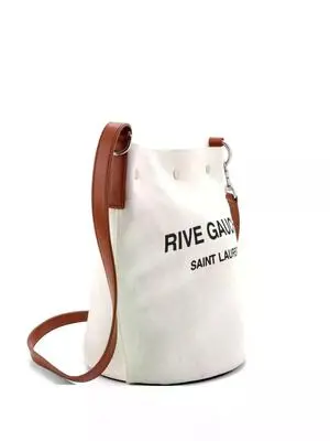 Saint Laurent Rive Gauche Canvas Bucket Bag
