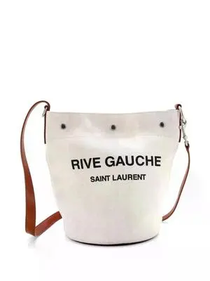 Saint Laurent Rive Gauche Canvas Bucket Bag