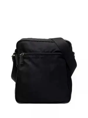 Prada Tessuto Zip Top Crossbody Bag - Black