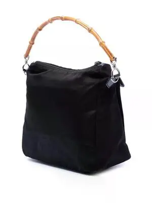 Gucci Nylon Bamboo Satchel
