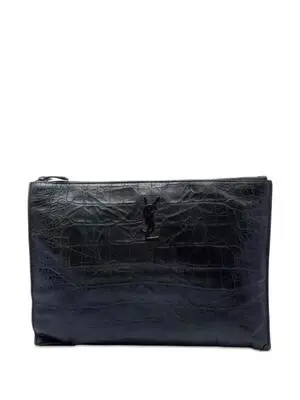 Saint Laurent Monogram Document Holder Clutch Bag