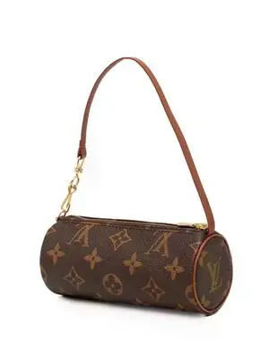 LOUIS VUITTON Monogram Papillon Pochette Handbag - Brown