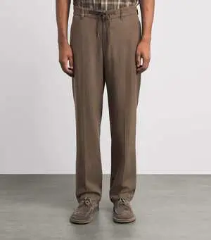 Paige Tiano Chinos With Drawstring Waist - Brown