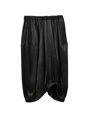 Comme Des Garçons Asymmetric Satin Skirt - Black