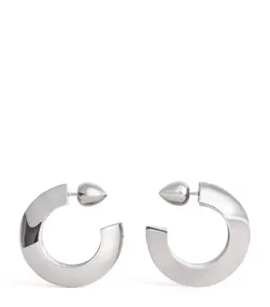 Alaïa Edge Hoop Earrings - Silver