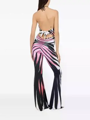 Roberto Cavalli Printed Halter Neck Jumpsuit - Black