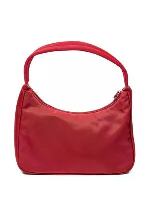 Prada Mini Logo-plaque Tote Bag - Red