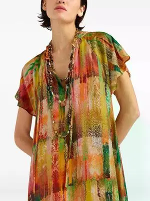 Momoni Paloma Printed Silk Maxi Dress