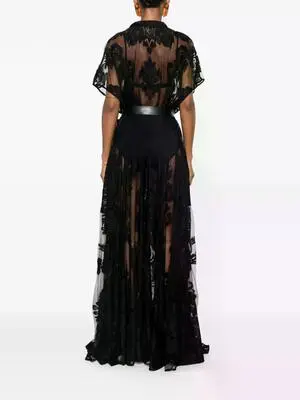 Norma Kamali Floral Devoré Maxi Dress