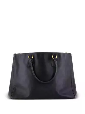Prada Lux Saffiano Leather Double Zip Tote Bag