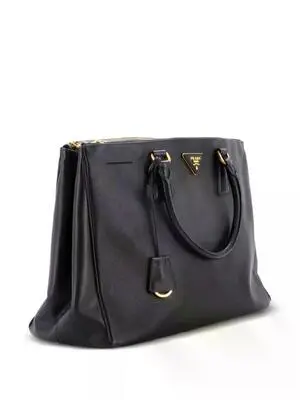 Prada Lux Saffiano Leather Double Zip Tote Bag