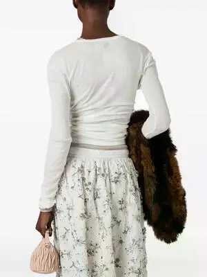 Miu Miu Ribbed Knit Jersey Dress
