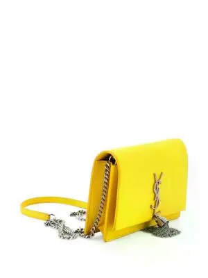 Saint Laurent Monogram Chain Wallet Leather Crossbody Bag