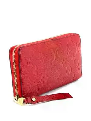 LOUIS VUITTON Zippy Wallet Monogram Empreinte Leather Small Wallets - Red