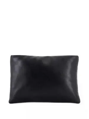 Saint Laurent Calypso Zip Pouch Leather Clutch Bag