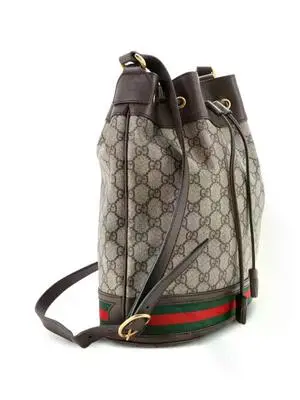 Gucci Ophidia Gg Coated Canvas Medium Bucket Bag