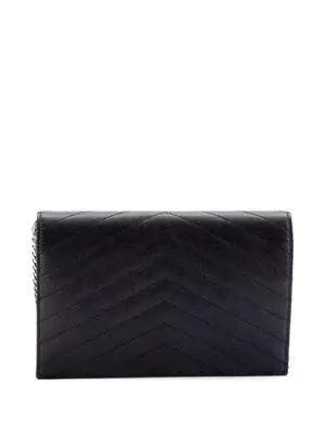 Saint Laurent Monogram Wallet On Chain Bag - Black