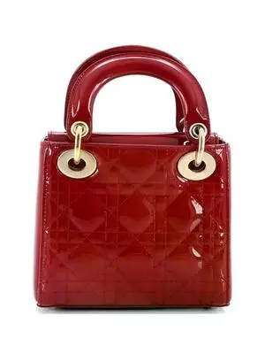 Dior Lady Chain Bag Mini Satchel - Red