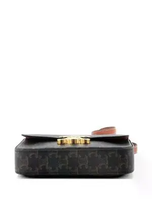Celine Triomphe East-west Shoulder Bag In Coated Canvas
