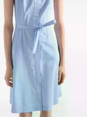 Prada Embroidered Poplin Shirt Dress