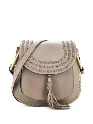 Chloé Hudson Whipstitch Leather Medium Crossbody Bag - Neutrals