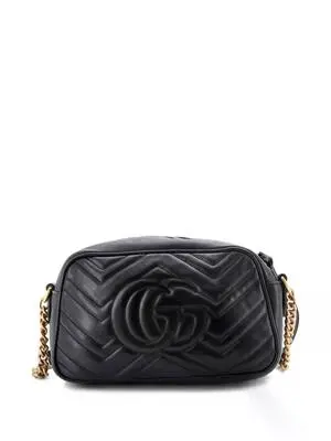 Gucci Matelassé Leather Small Shoulder Bag - Black