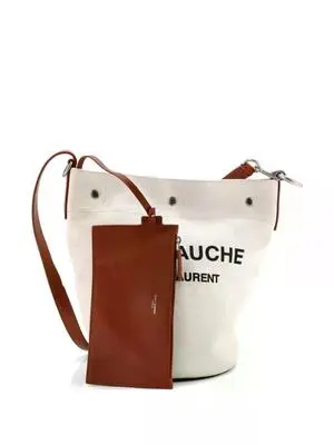 Saint Laurent Rive Gauche Canvas Bucket Bag