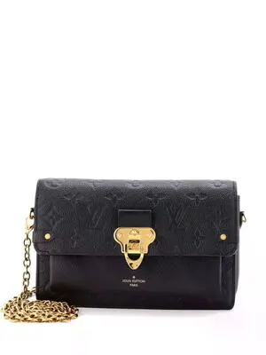 LOUIS VUITTON Vavin Chain Wallet Nm Monogram Empreinte Leather - Black