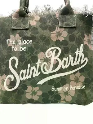 MC2 SAINT BARTH Floral Print Tote Bag - Green