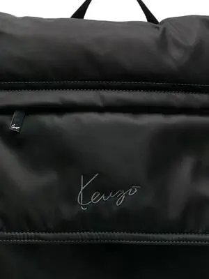 Kenzo Logo-embroidered Flap-top Backpack