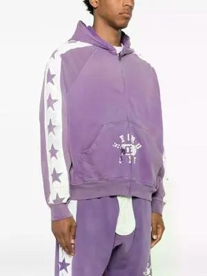 SECND SLF Star Print Zip-up Hoodie