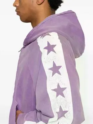 SECND SLF Star Print Zip-up Hoodie