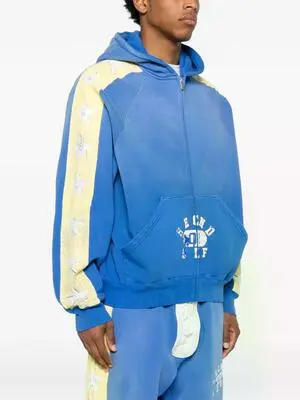 SECND SLF Star-print Zip-up Hoodie