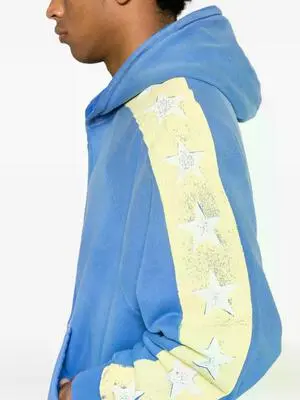SECND SLF Star-print Zip-up Hoodie