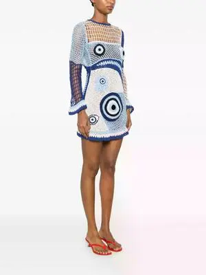 LESLIE AMON Crochet Evil-eye Dress