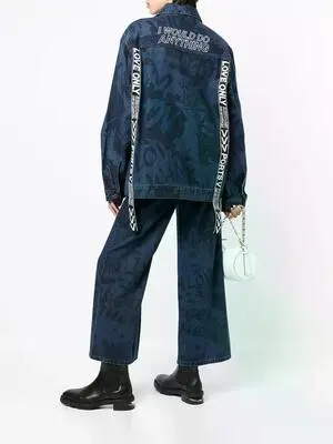 PORTS V Graffiti Print Denim Jacket