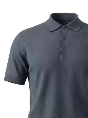 FILIPPO DE LAURENTIIS Short-sleeve Knitted Polo Shirt - Blue