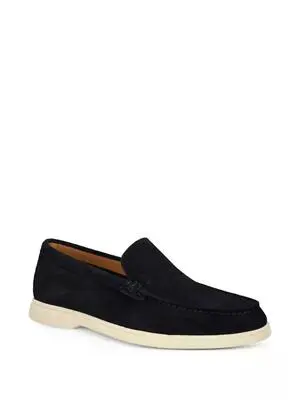 BOSS Suede Slip-on Loafers - Blue